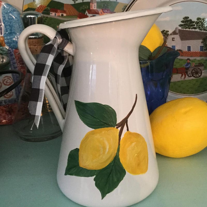 Enamel Pitcher - Etsy