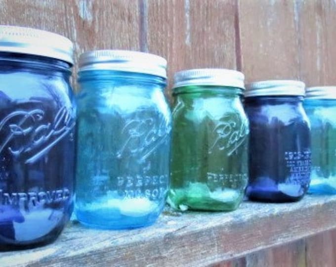 Colored Floral Jars, Glass Mason Jars Assorted Colors, Mason Jar Vases ...