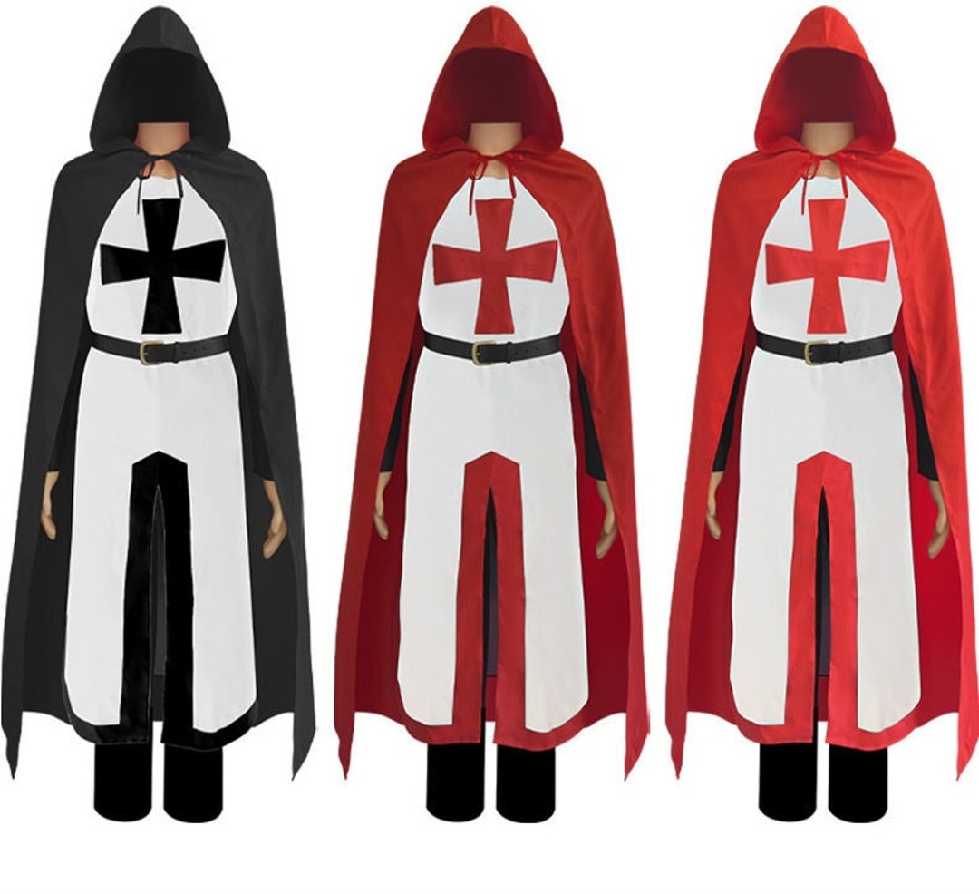 Medieval Templar Cosplay Costumes Crusader Warrior Costume Etsy