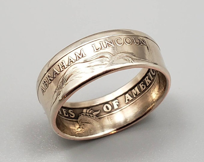 Patriotic American Flag RING United States Glass Square Bronze Band ...