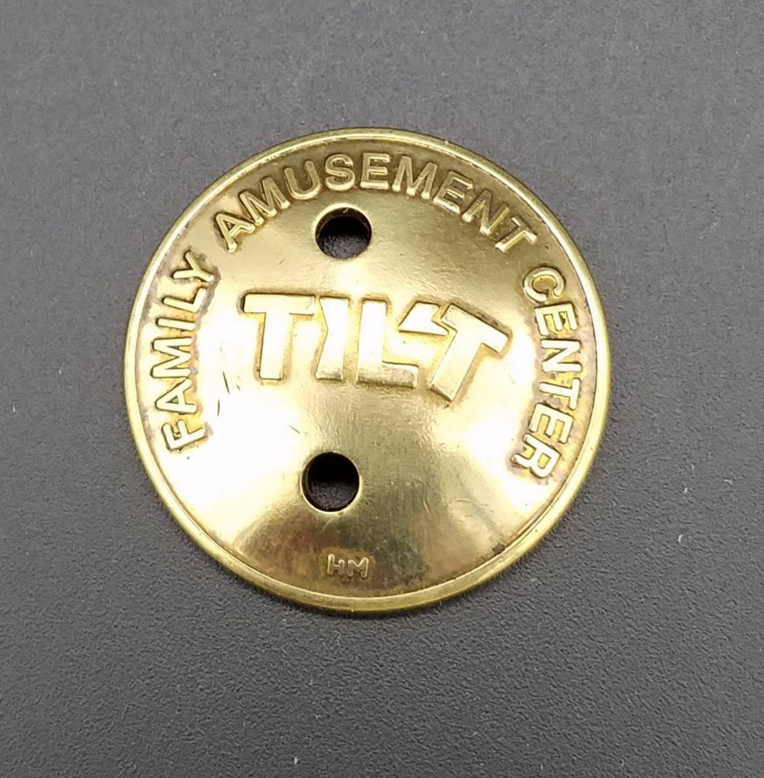 25 Brass Tilt Arcade Tokens Buttons Family Amusement Center - Etsy