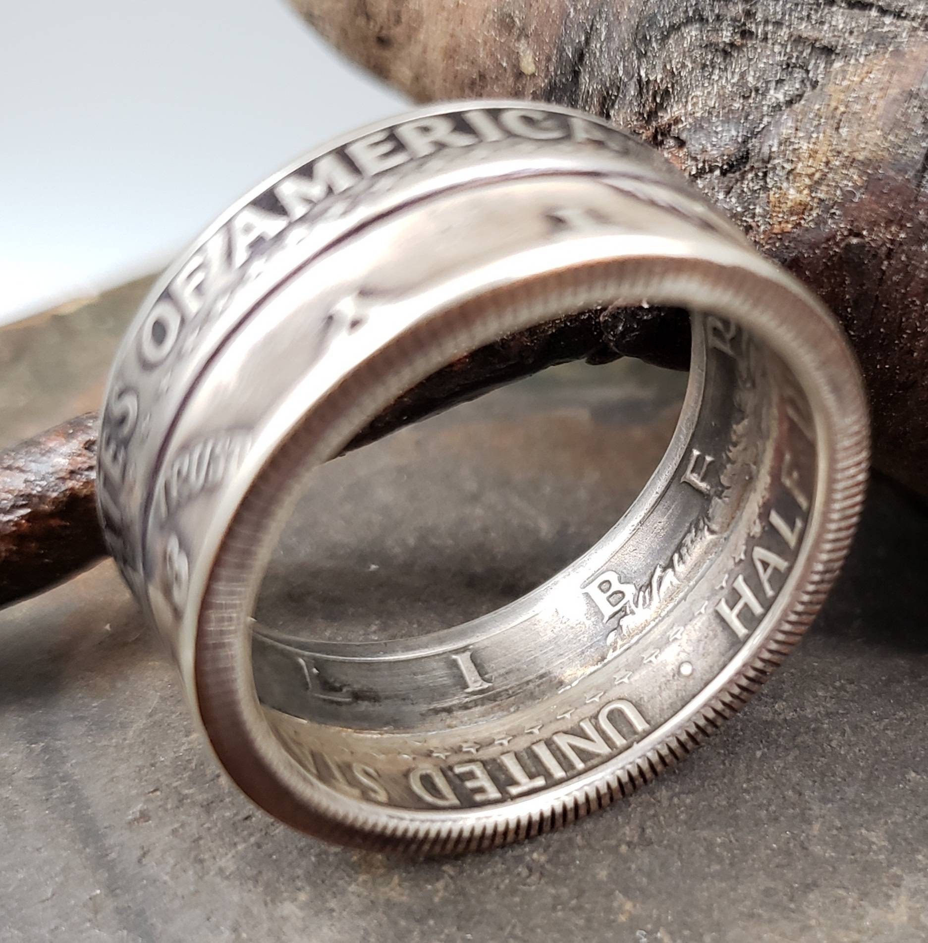 Double Kennedy Half Dollar Coin Bands Rings 1968 & 1971 | Etsy