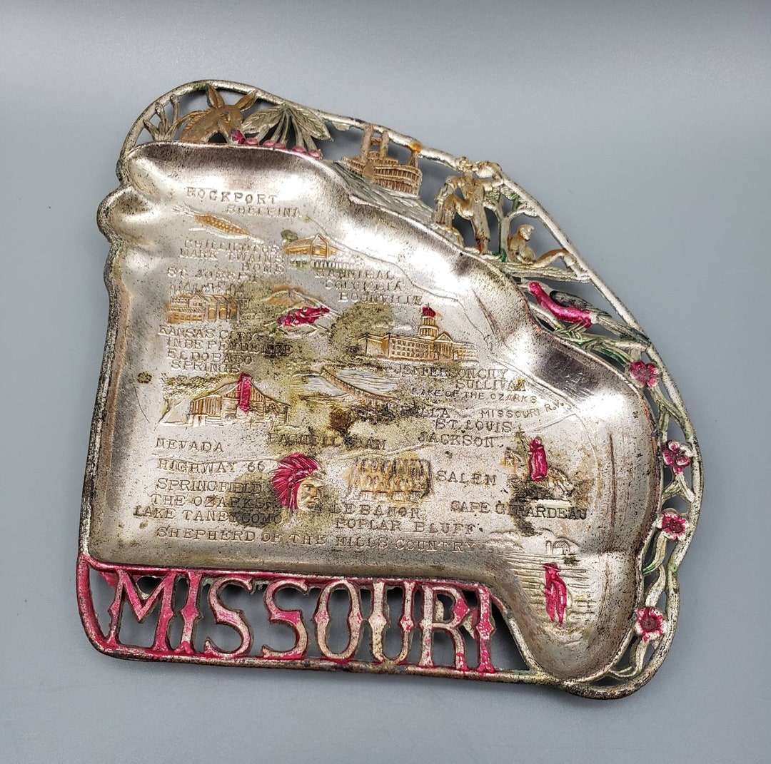 Vintage Ashtrays ~ State Metal Souvenir Collectible - Etsy