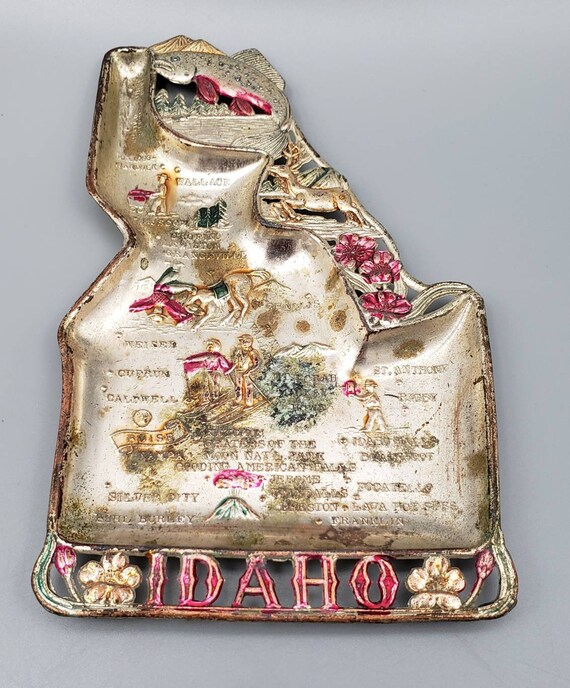 Vintage Ashtrays State Metal Souvenir Collectible | Etsy