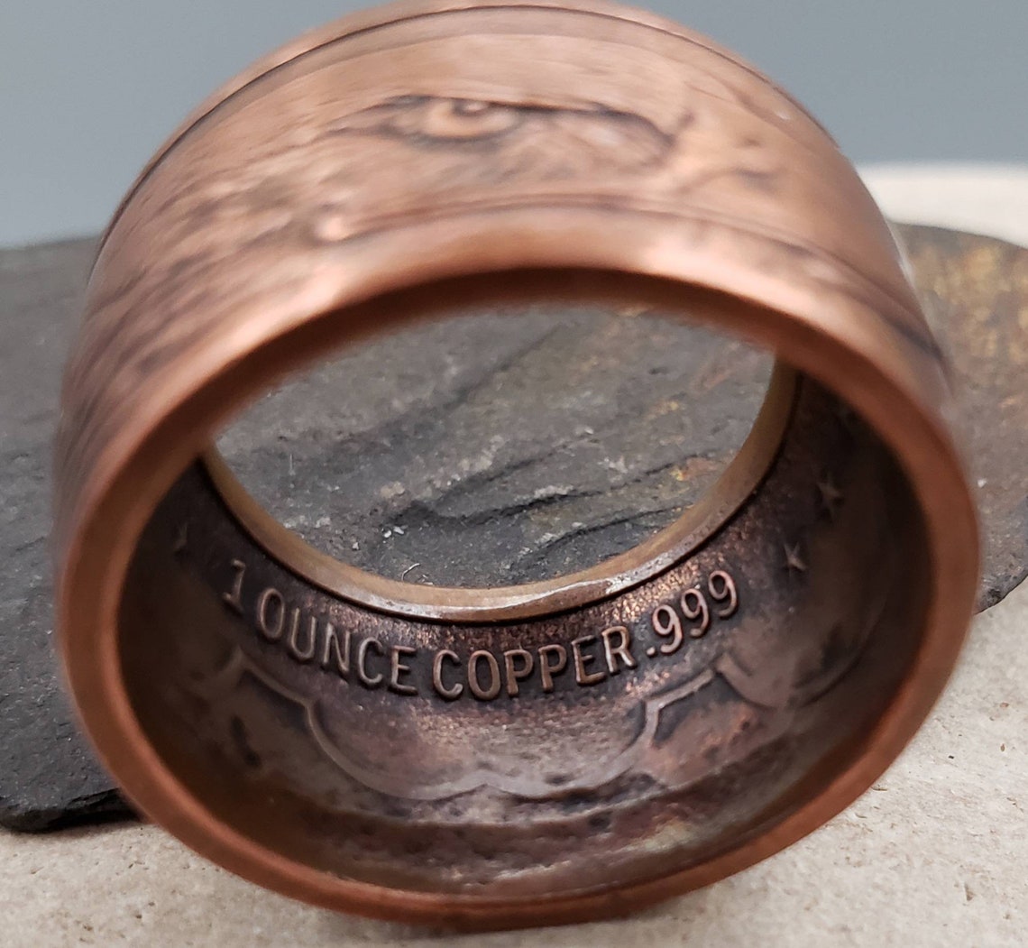 The Bald Eagle Copper Rings .999 Pure Copper | Etsy