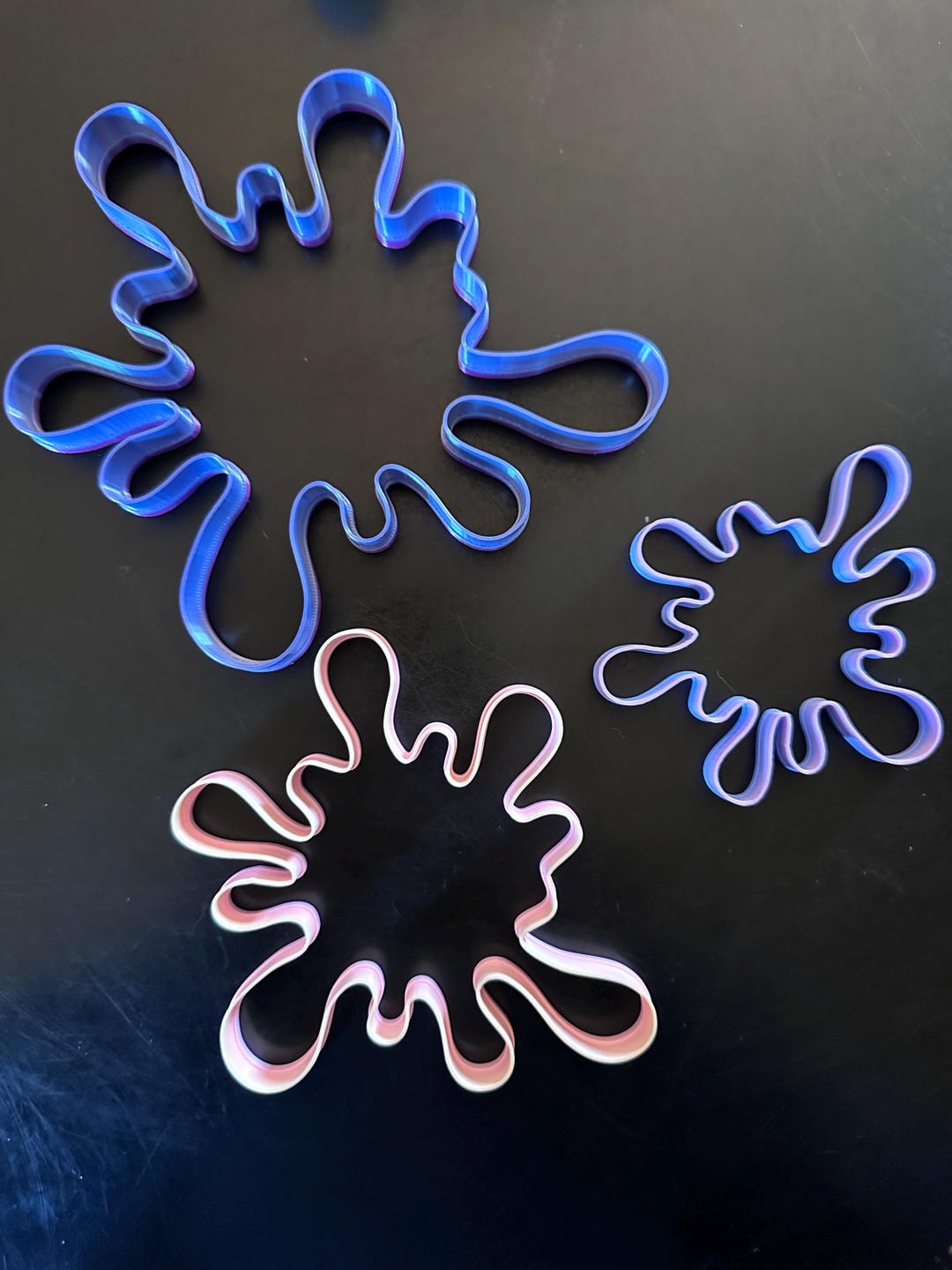 3 Piece Splatter Clay Cutter Set. - Etsy