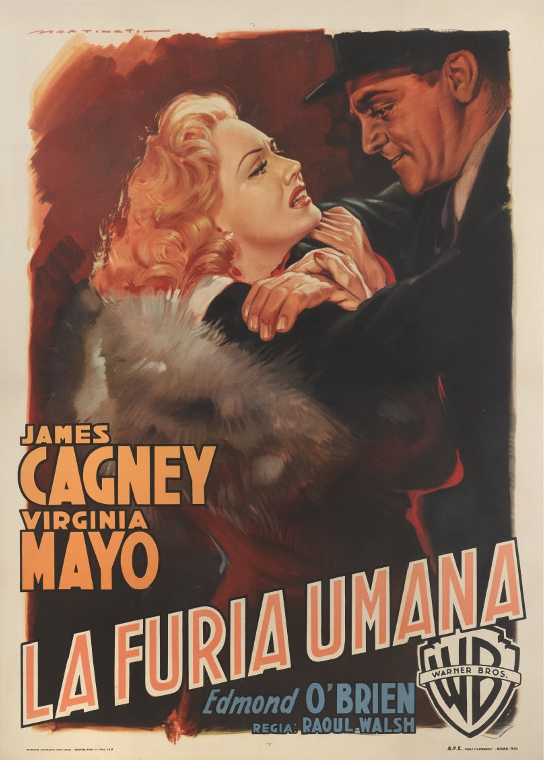White Heat La Furia Umana Italian Movie Print Film POSTER Unframed - Etsy