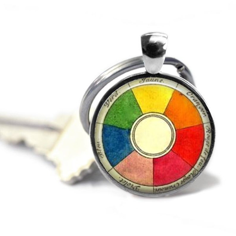 Color Wheel Keychain Vintage Color Wheel Key Ring Art - Etsy