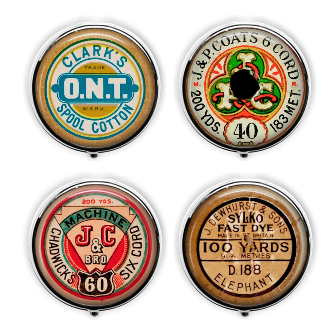 Spool of Thread Pill Box-vintage Thread Pill Case-stash Box-retro ...