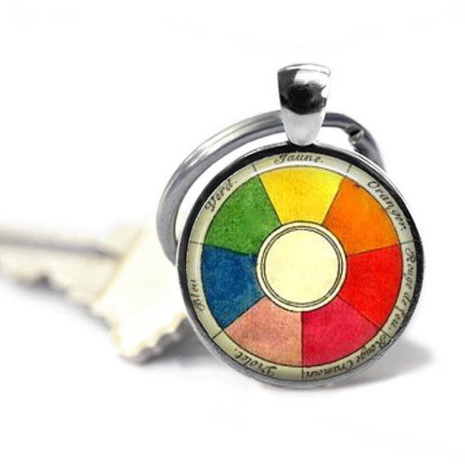 Vintage Color Wheel Pendant Necklace Artist Gift for Art - Etsy