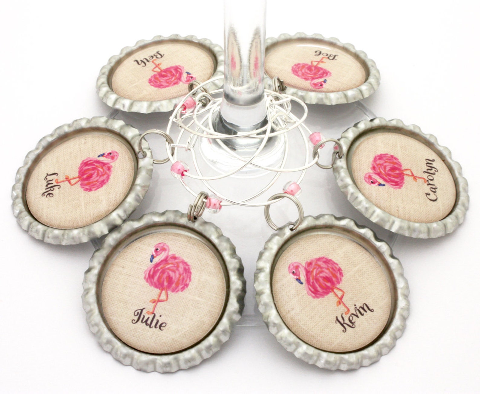 Pink Flamingo Pill Box Personalized Preppy Pill Case Striped | Etsy