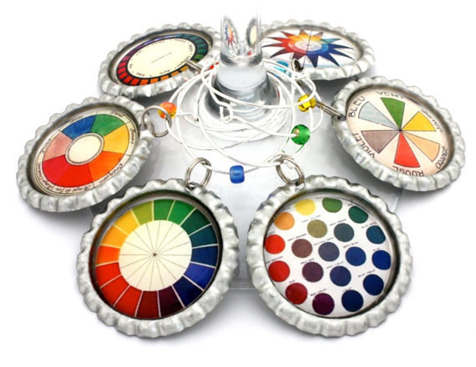 Vintage Color Wheel Pendant Necklace Artist Gift for Art - Etsy