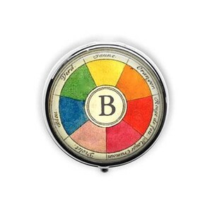 Color Wheel Keychain, Vintage Color Wheel Key Ring, Art Teacher Gift ...