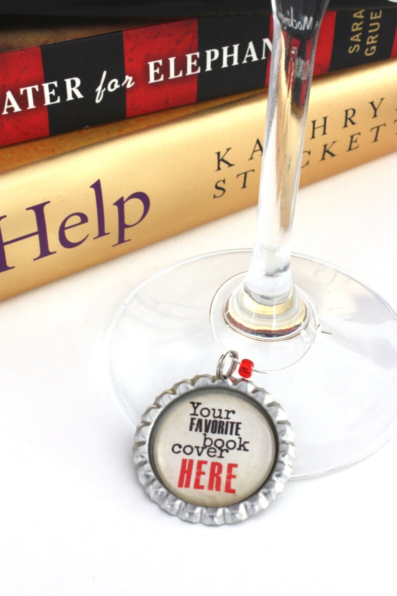 Book Club Gift Personalized Book Wine Charms Custom Party - Etsy