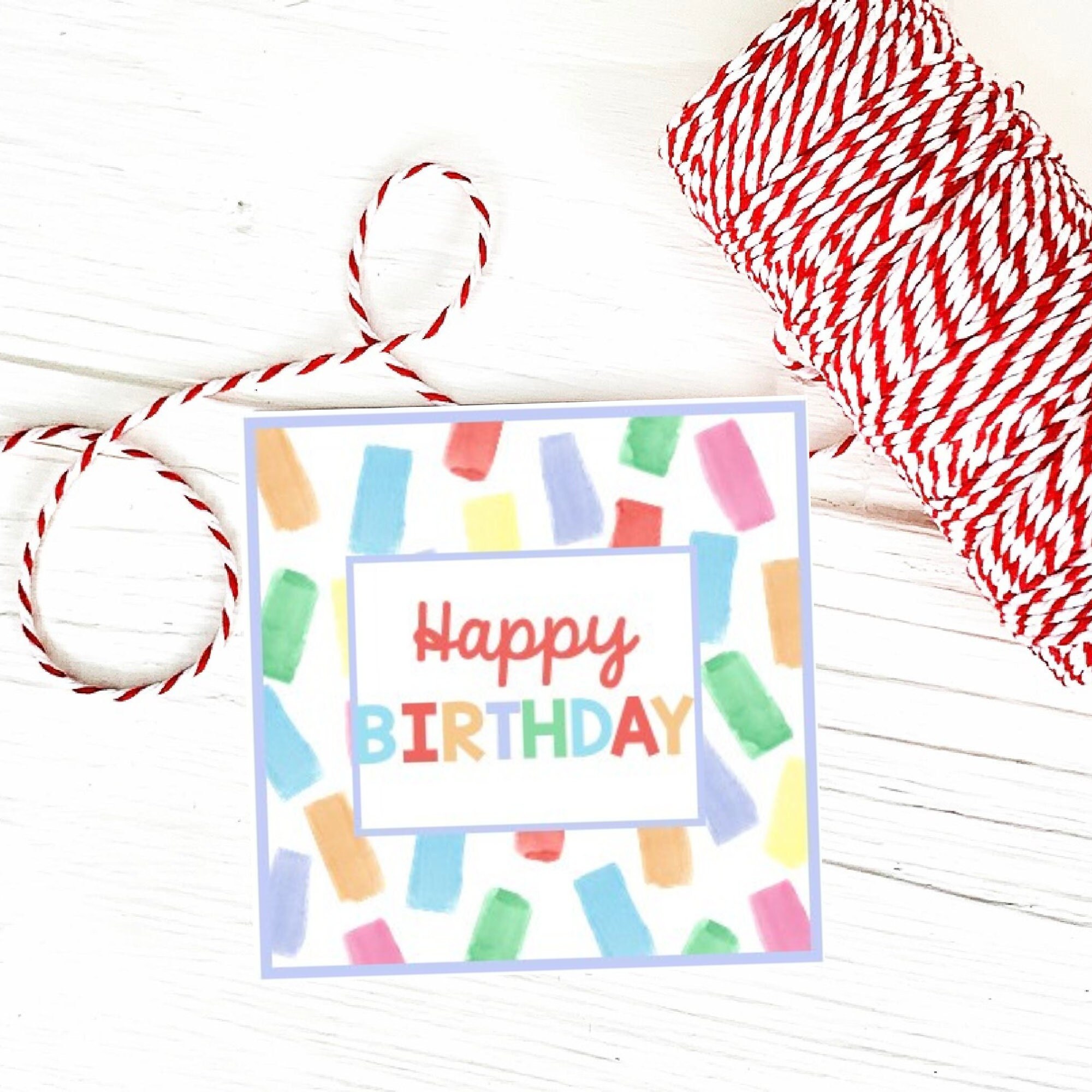 Happy Birthday Printable Tag, Birthday Card, Favor Tag - Etsy