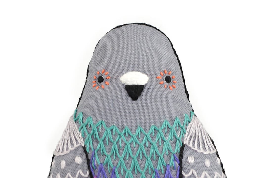 Pigeon - Embroidery Kit - Etsy
