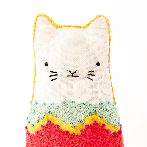 Cat Embroidery Kit - Etsy