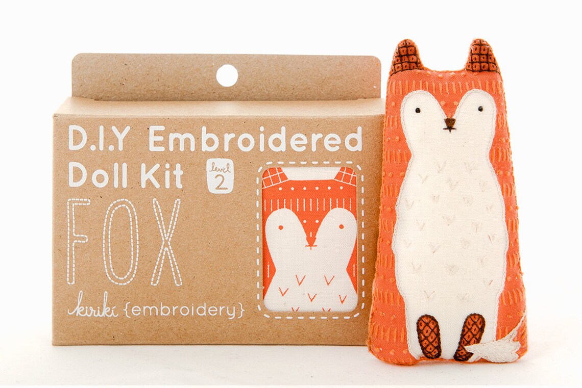 Fox Embroidery Kit - Etsy Canada