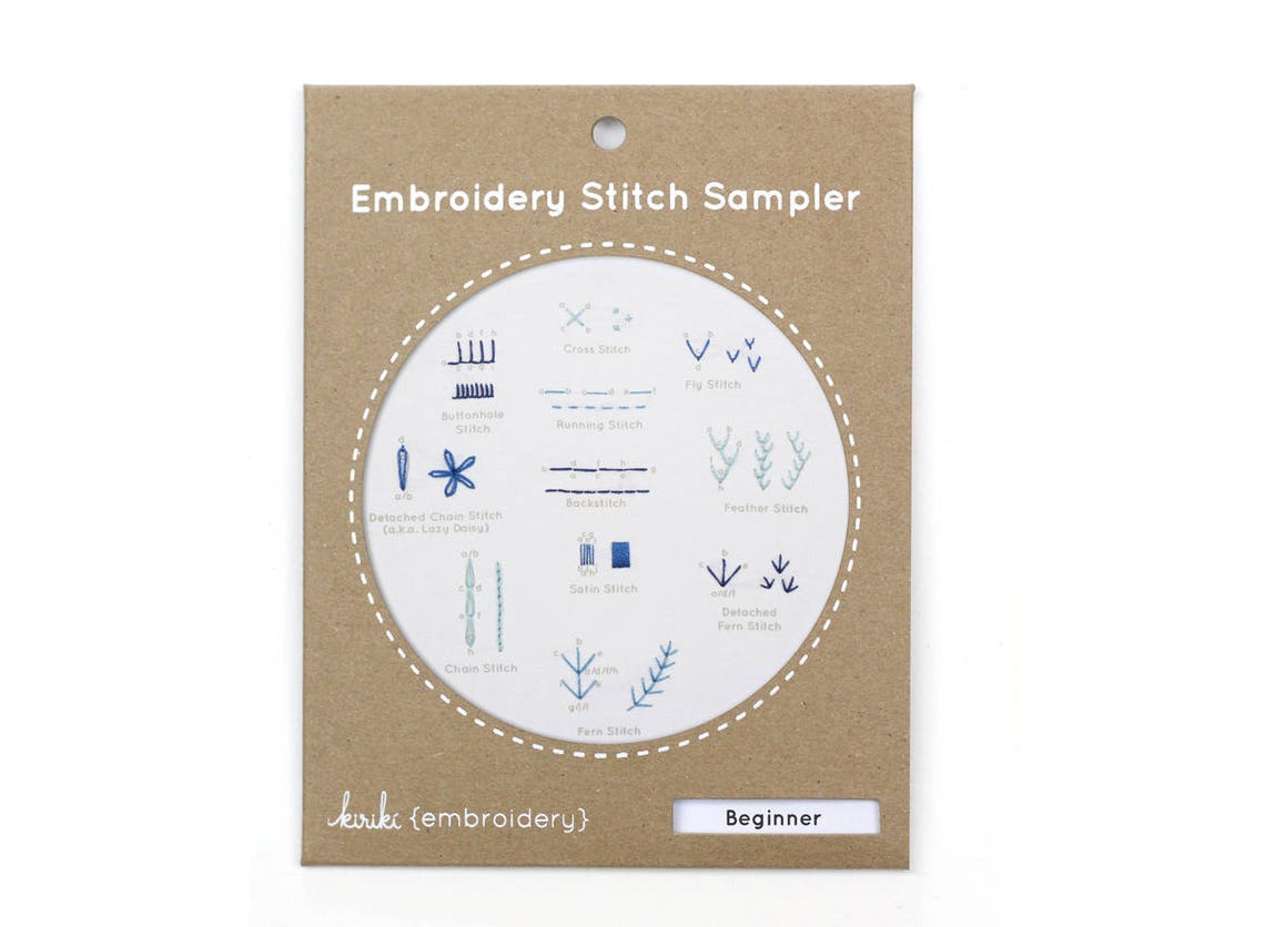 Beginner - Embroidery Stitch Sampler - Etsy