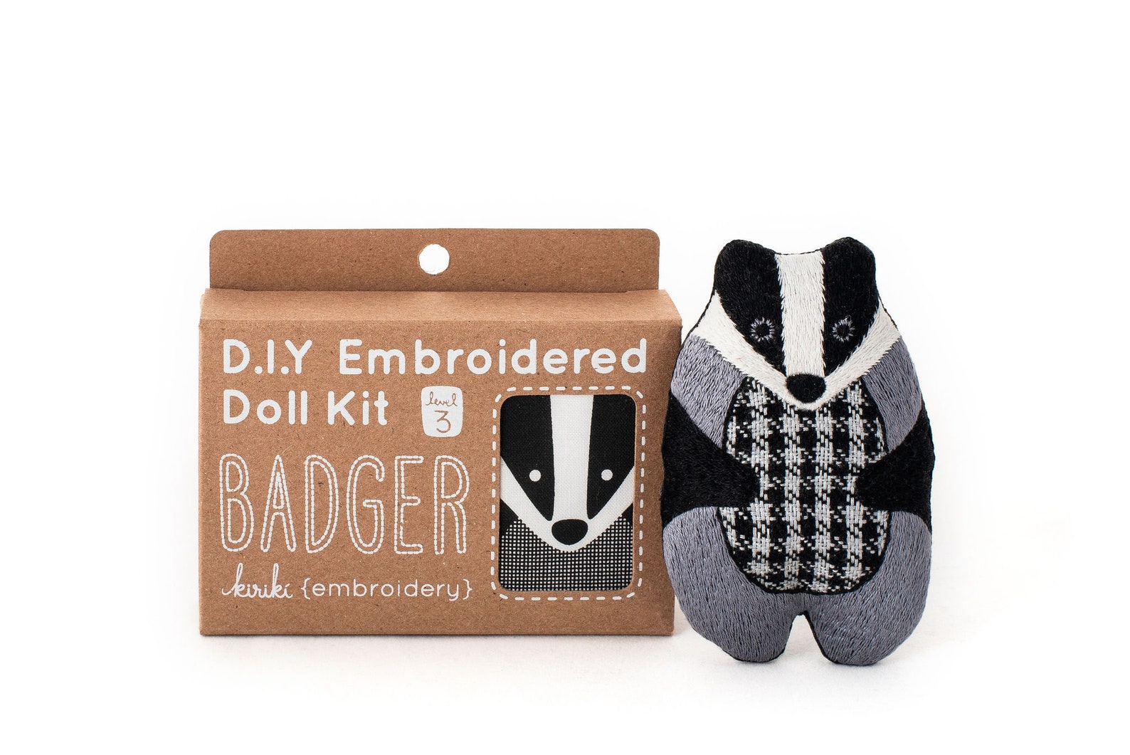 Badger Embroidery Kit - Etsy