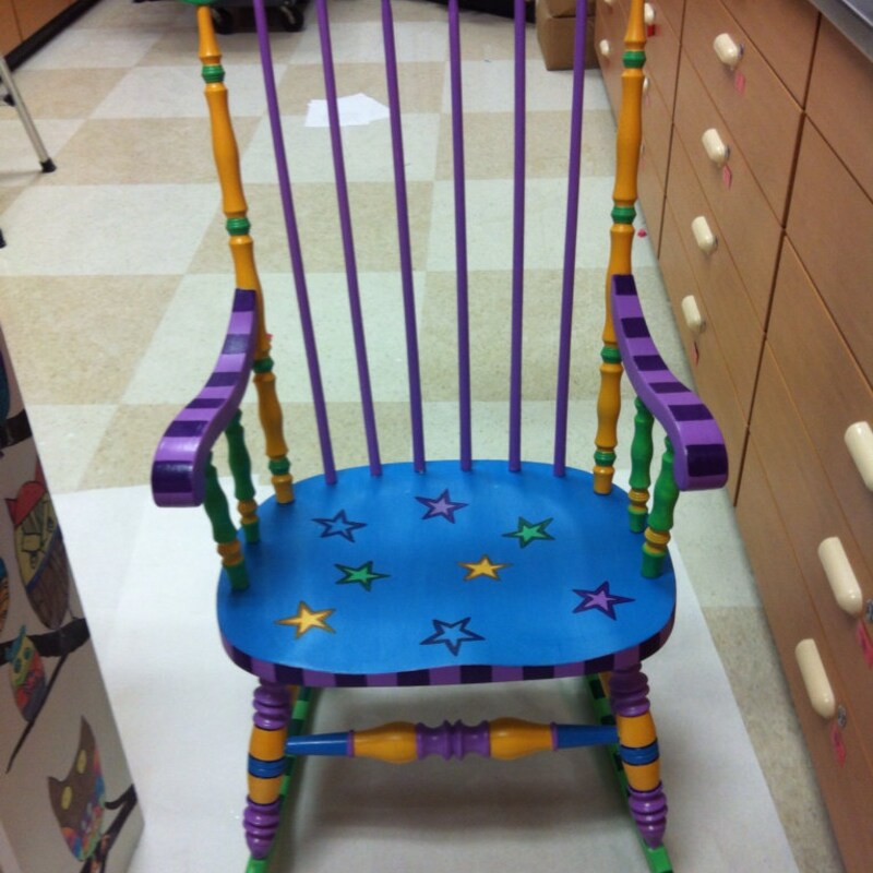 Painted Rocking Chair - Etsy