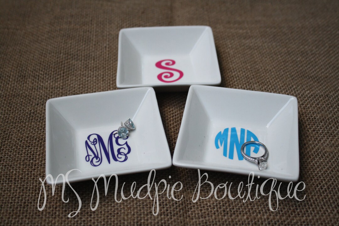 Monogrammed Jewelry Dish, Ring Jewelry Dish, Bridesmaid Ring Dish ...
