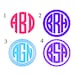 Monogram Decal, Personalized Car Monograms, Circle Monogram Decal - Etsy