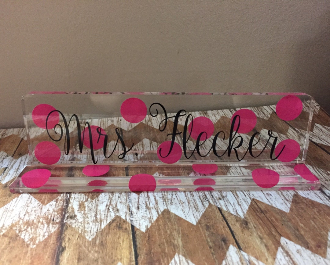 Personalized Acrylic Name Plate, Gift for Teachers, Christmas Gift ...