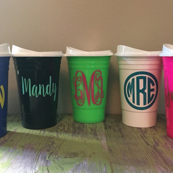 Monogrammed Cups - Etsy