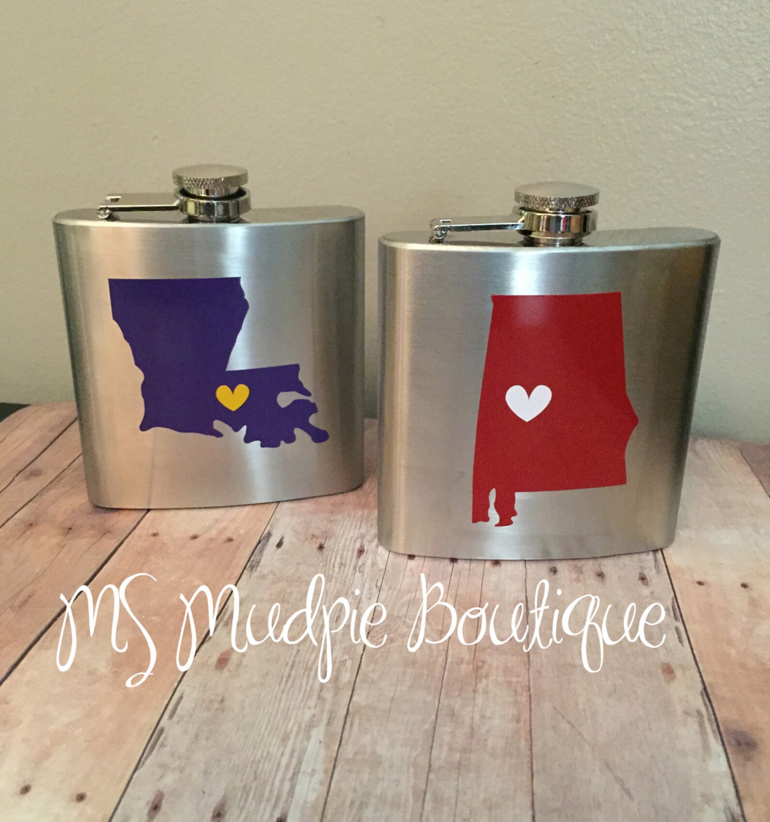 College Team Flasks SEC State Flask Sorority Gift | Etsy