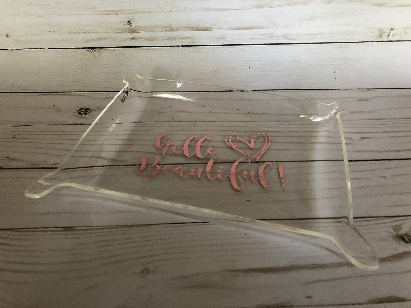 Medium Acrylic Tray Personalized Tray Desk Organizer Rose | Etsy