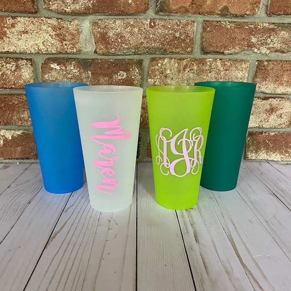 Monogrammed Cups - Etsy