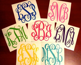 Scope and Deer Track Monogram // Monogram Decal // Car Monogram Decal ...