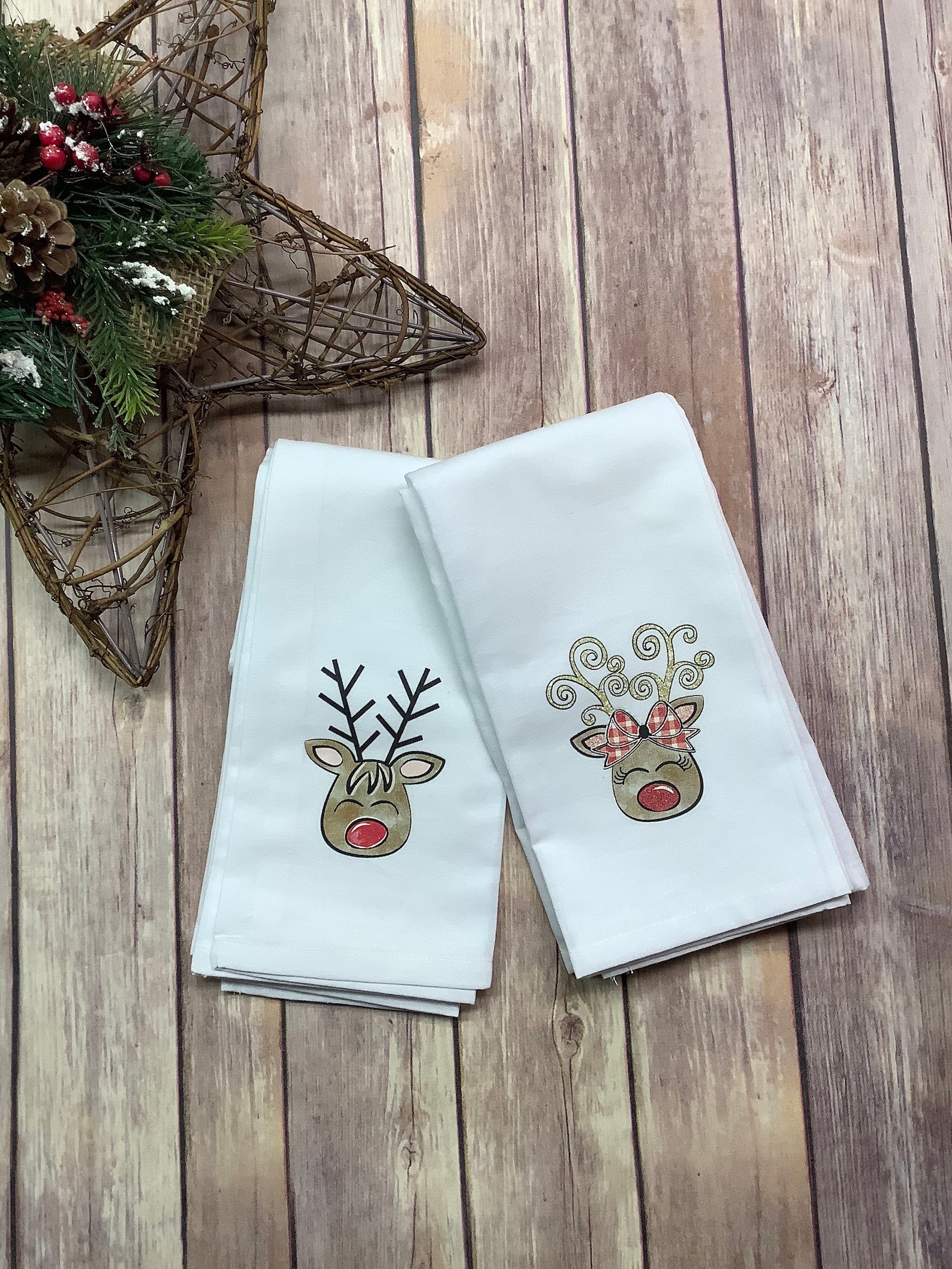 Tea Towel Christmas Tea Towel Christmas Dish Towel Flour | Etsy