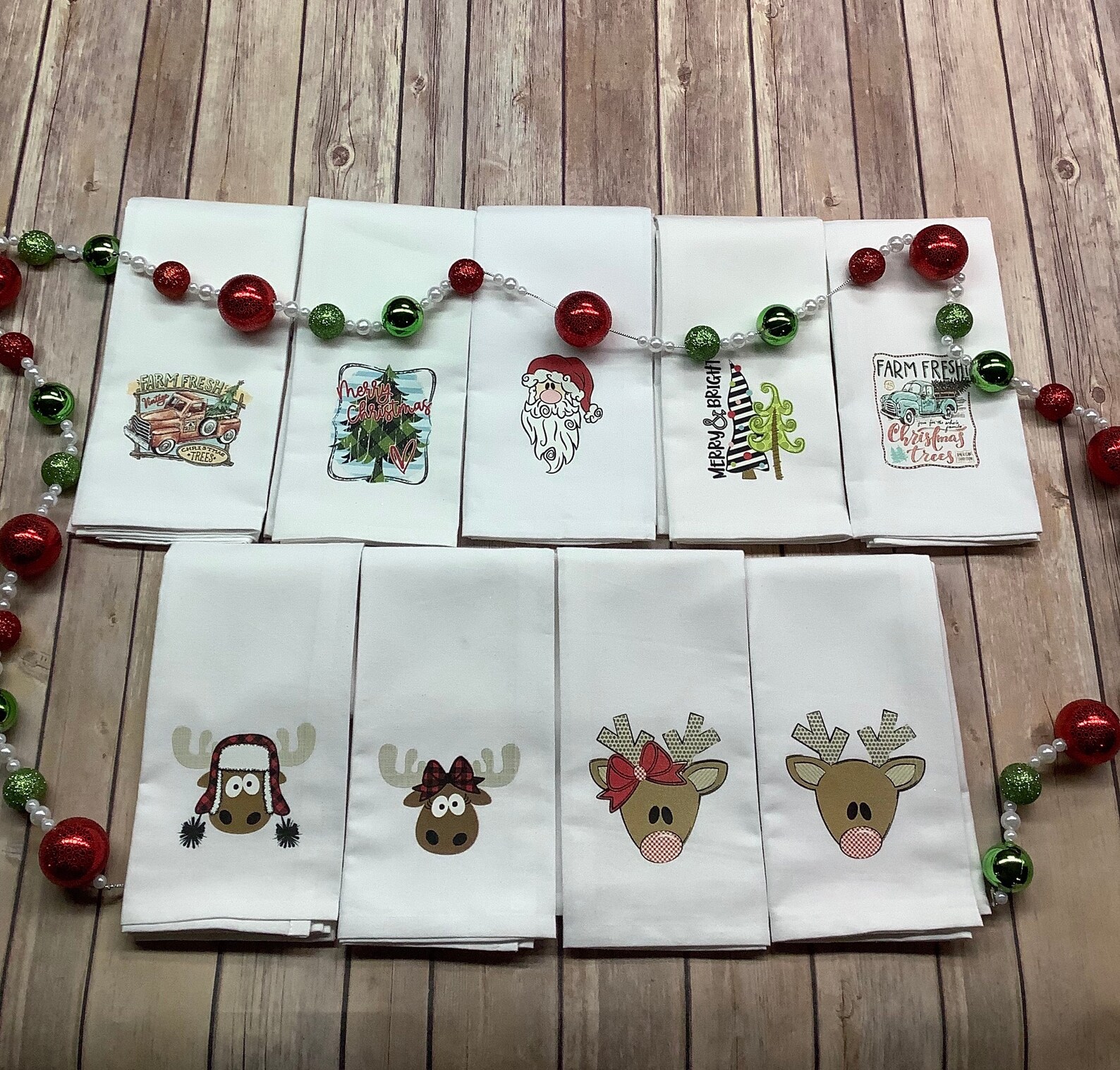 Tea Towel Christmas Tea Towel Christmas Dish Towel Flour - Etsy