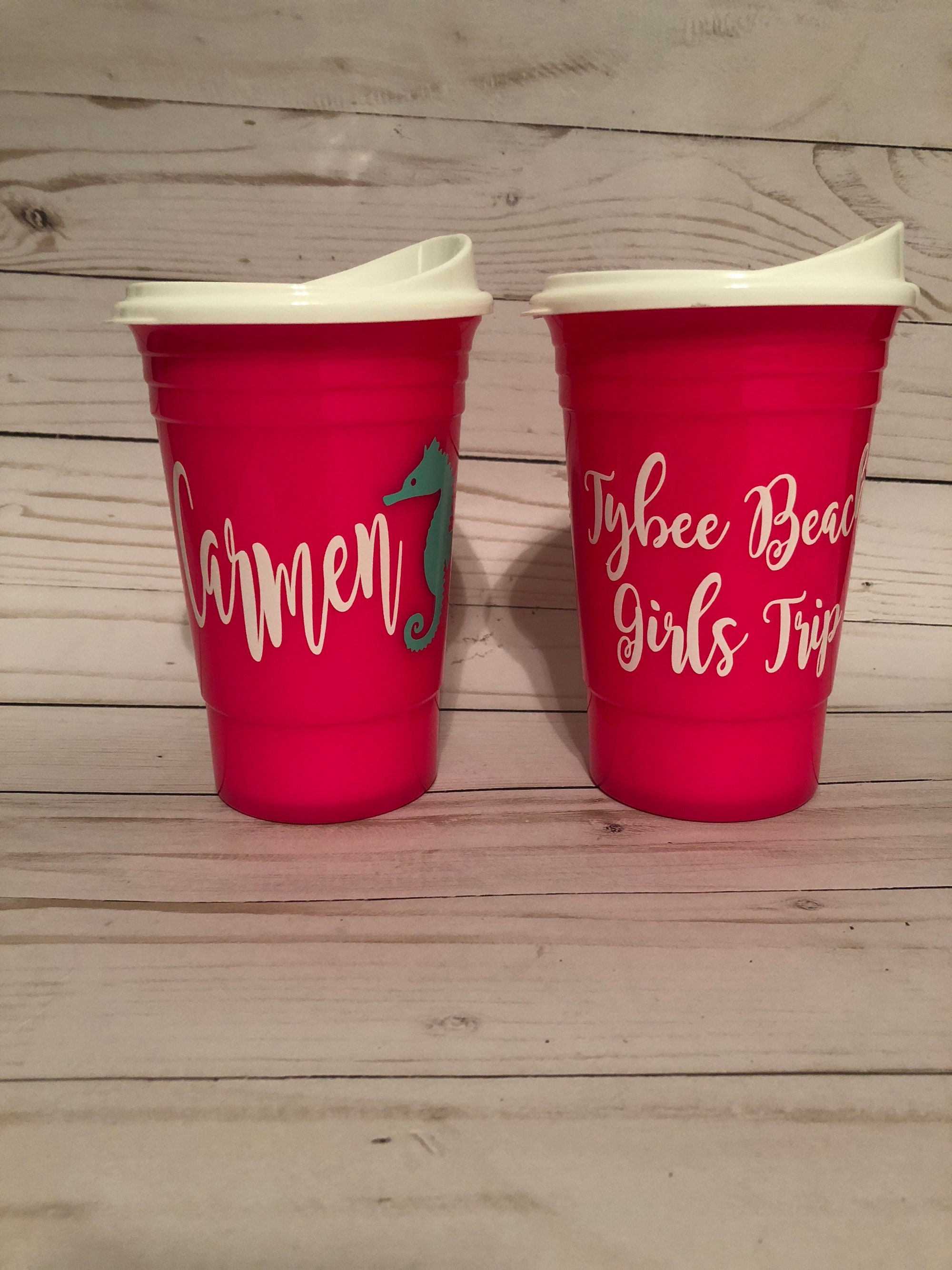 Personalized Party Cups Monogrammed Party Cups Bridesmaid | Etsy