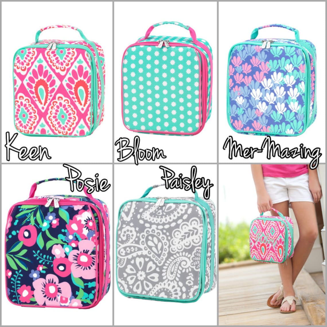 Lunch Box Personalized Lunch Box Monogram Lunch Box | Etsy