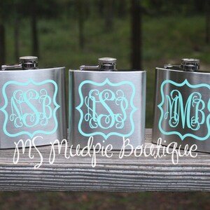 Fancy Frame Monogrammed Flask, Monogrammed Flask, Personalized Flask ...