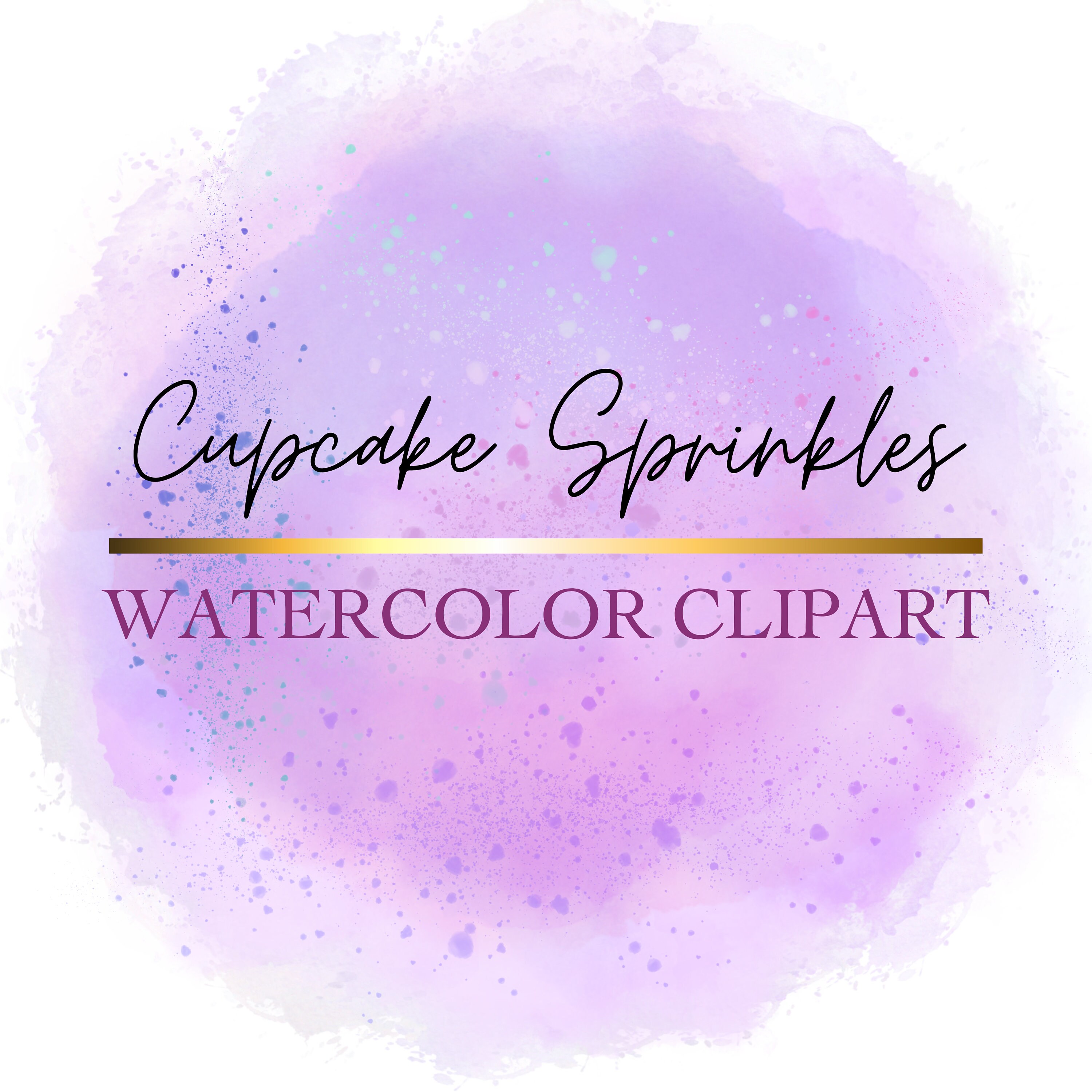 Watercolor Splash Clipart Bundle Cupcake Sprinkles | Dot Splatter Art ...