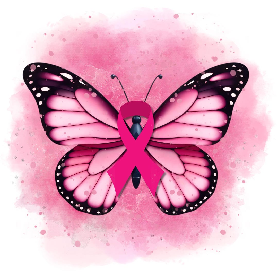 Pink Awareness Butterfly Clipart | SVG for Breast Cancer, Women’s ...