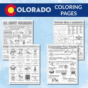 Colorado Coloring Pages – State Symbols, Landmarks, Fun Facts & Map ...