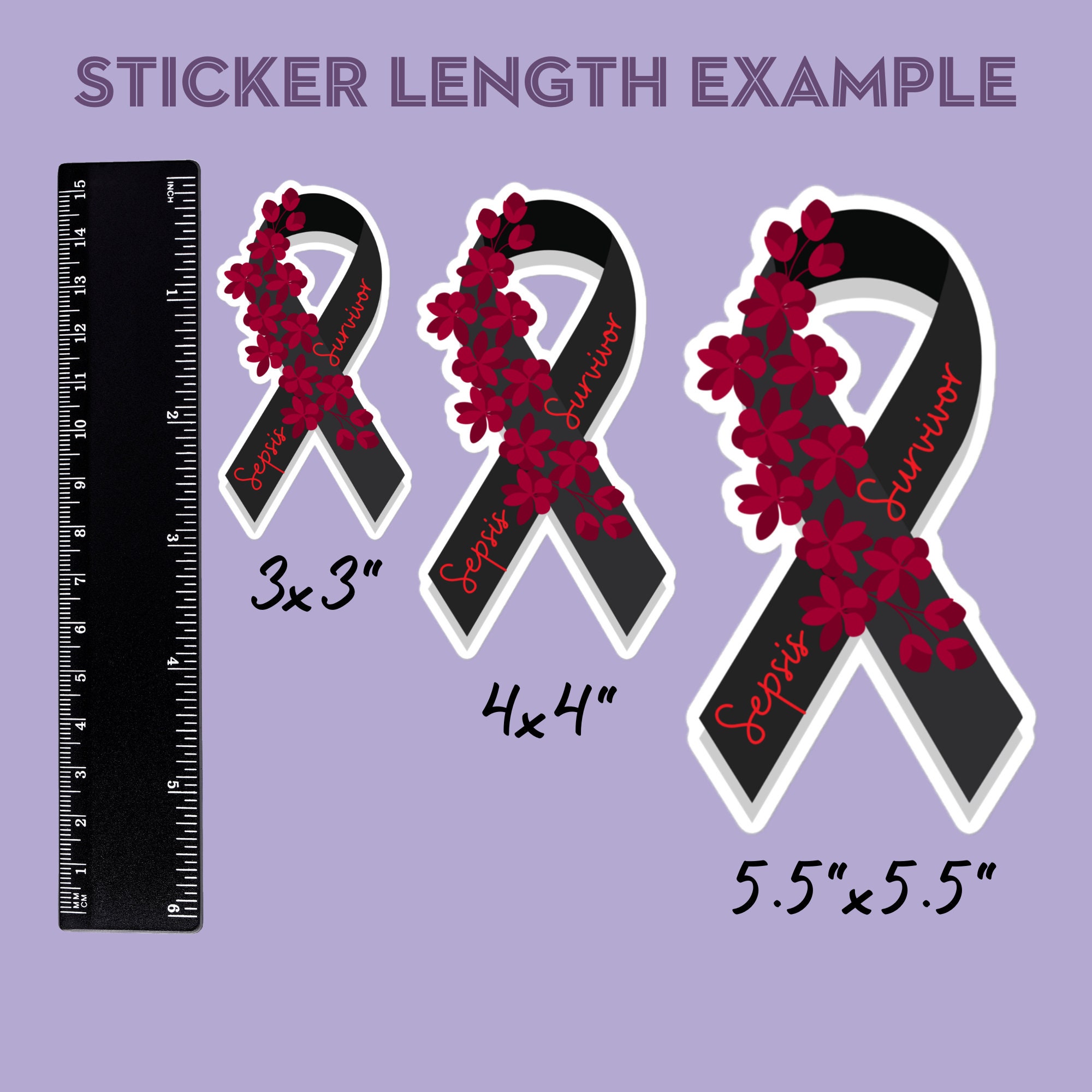 Sepsis Survivor Sticker Septic Shock Septicemia Awareness Blood ...