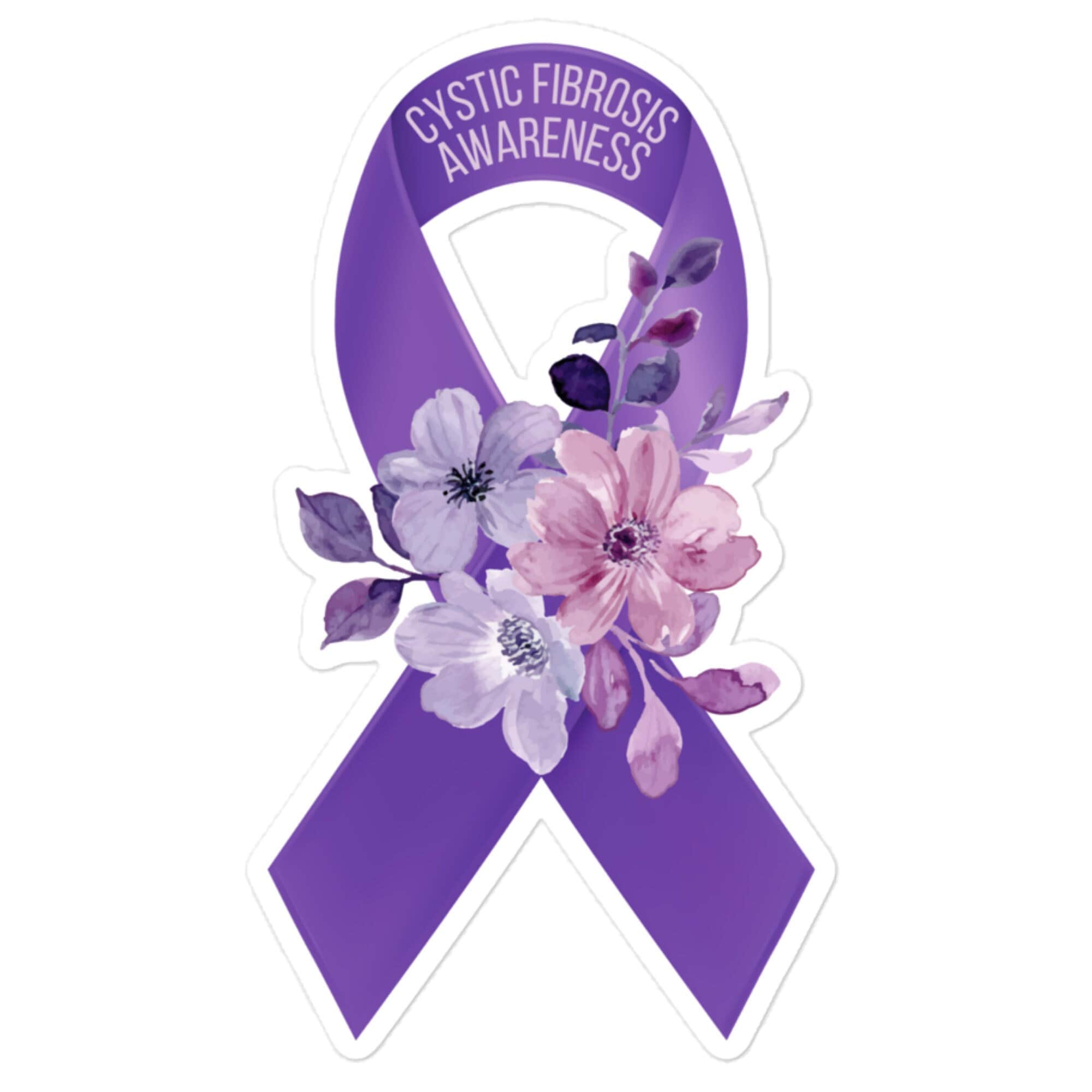 Cystic Fibrosis Purple Awareness Ribbon | CF - Etsy