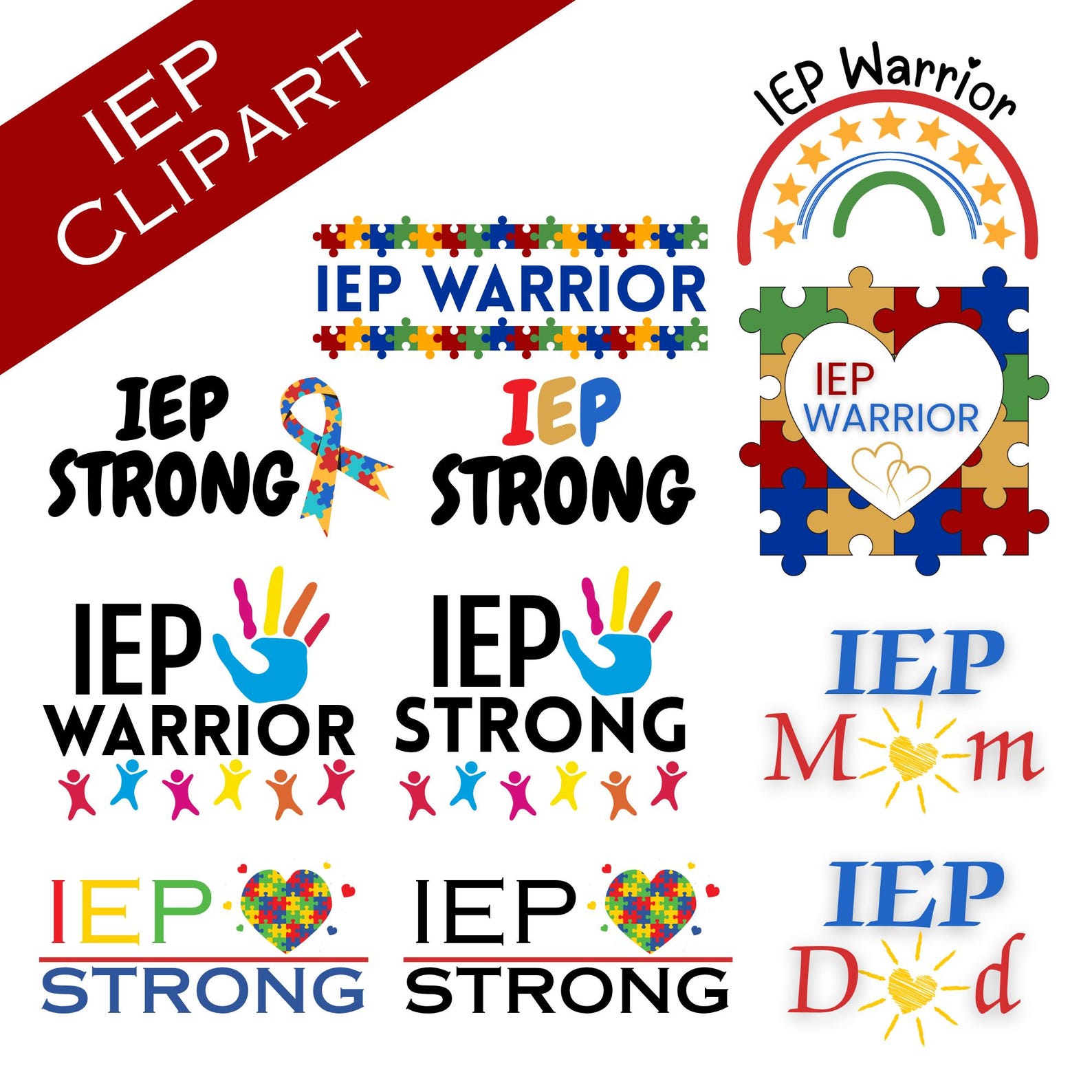 IEP Clipart Bundle – Digital PNG SVG Sublimation Designs - Etsy