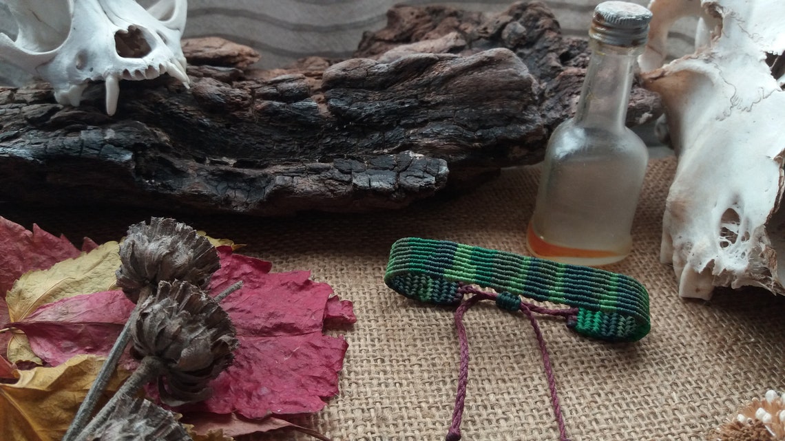 Macrame Bracelet in Green Tones Military Pattern Macrame - Etsy