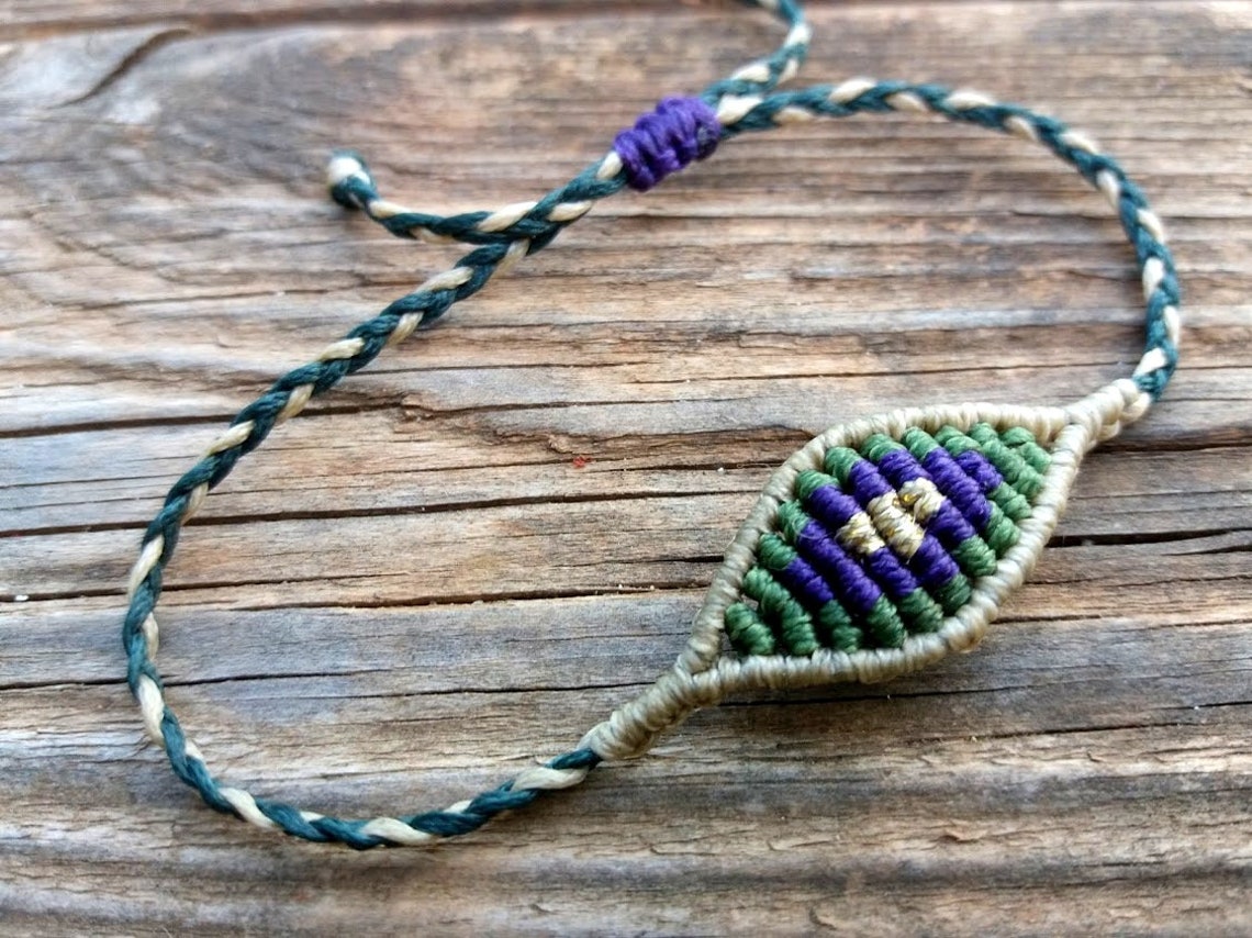Evil Eye Macrame Bracelet - Etsy