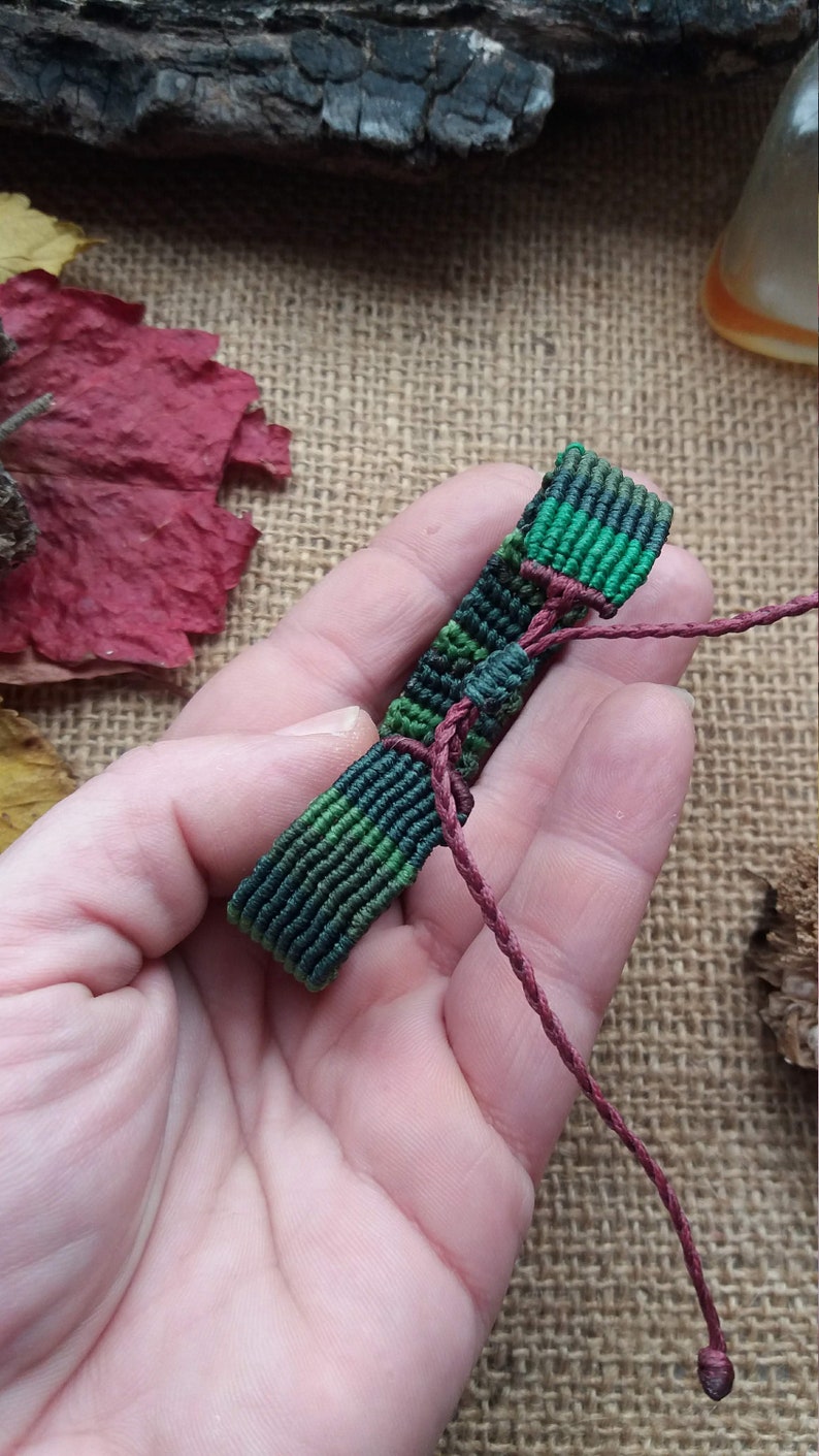 Macrame Bracelet in Green Tones Military Pattern Macrame - Etsy