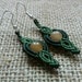 Macrame Earrings in Green - Etsy