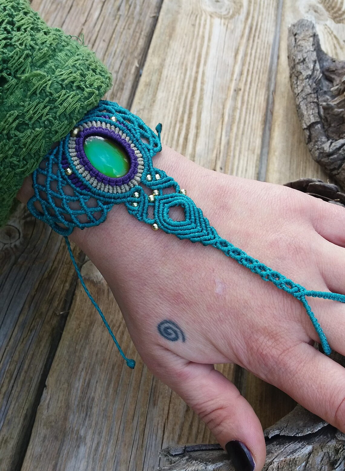 Color Changing Macrame Slave Bracelet - Etsy