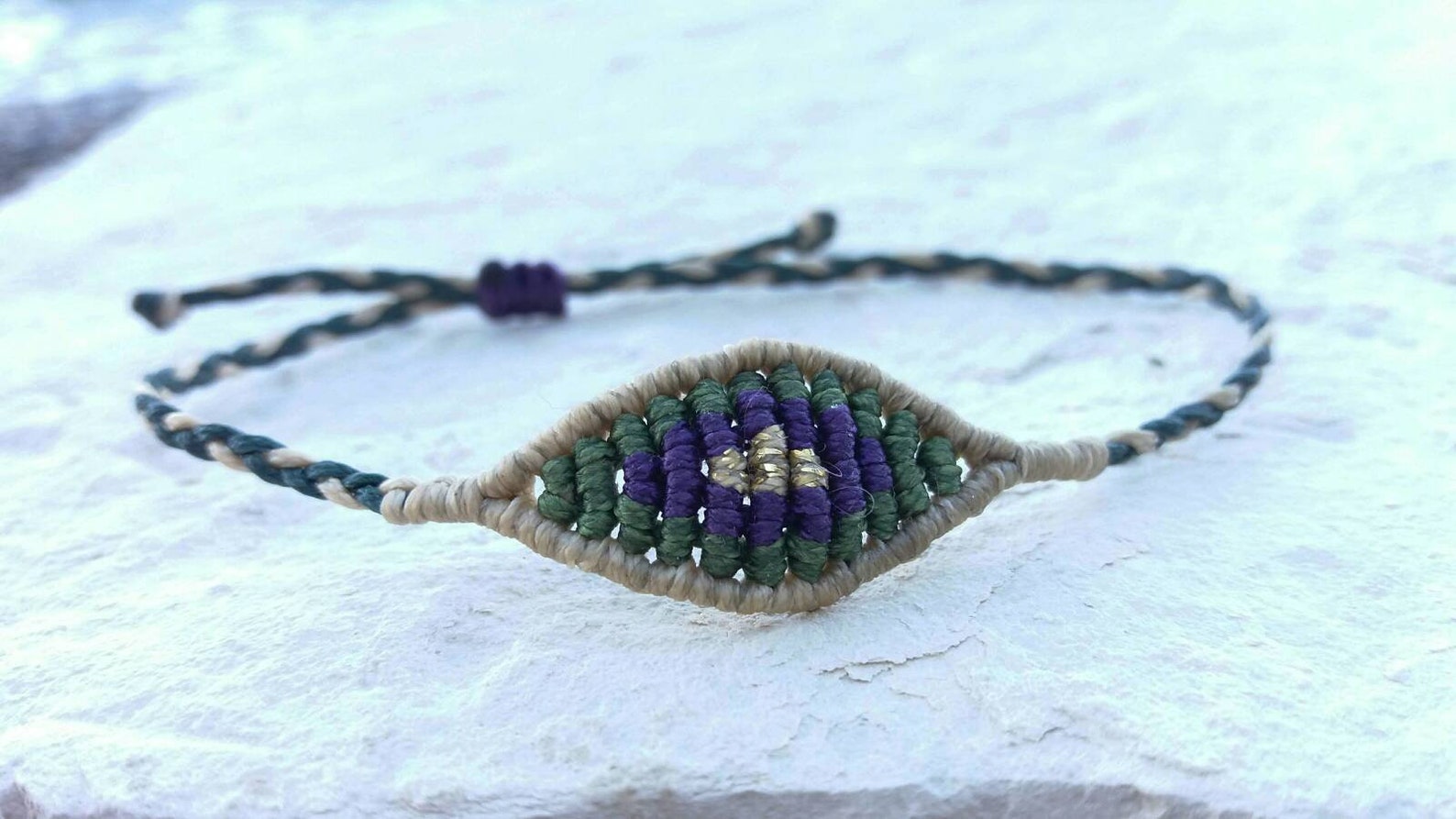 Evil Eye Macrame Bracelet - Etsy